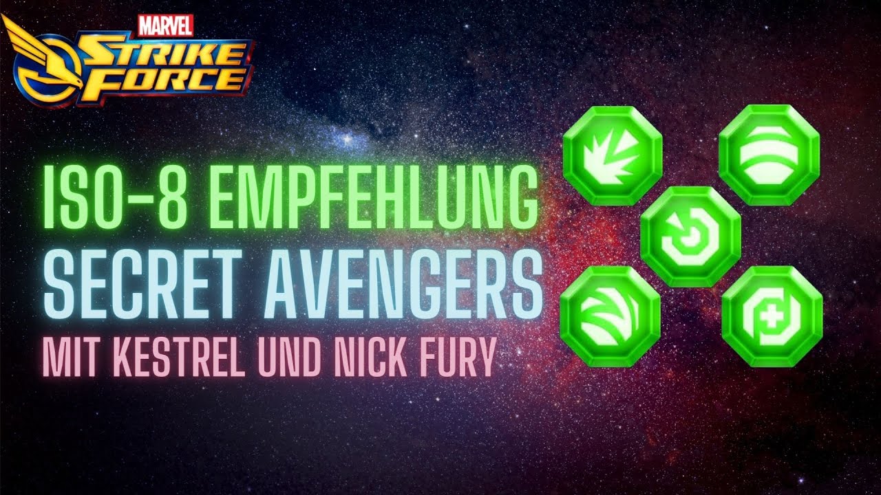 Iso 8 Empfehlungen - Secret Avengers - MARVEL Strike Force - MSF - YouTube