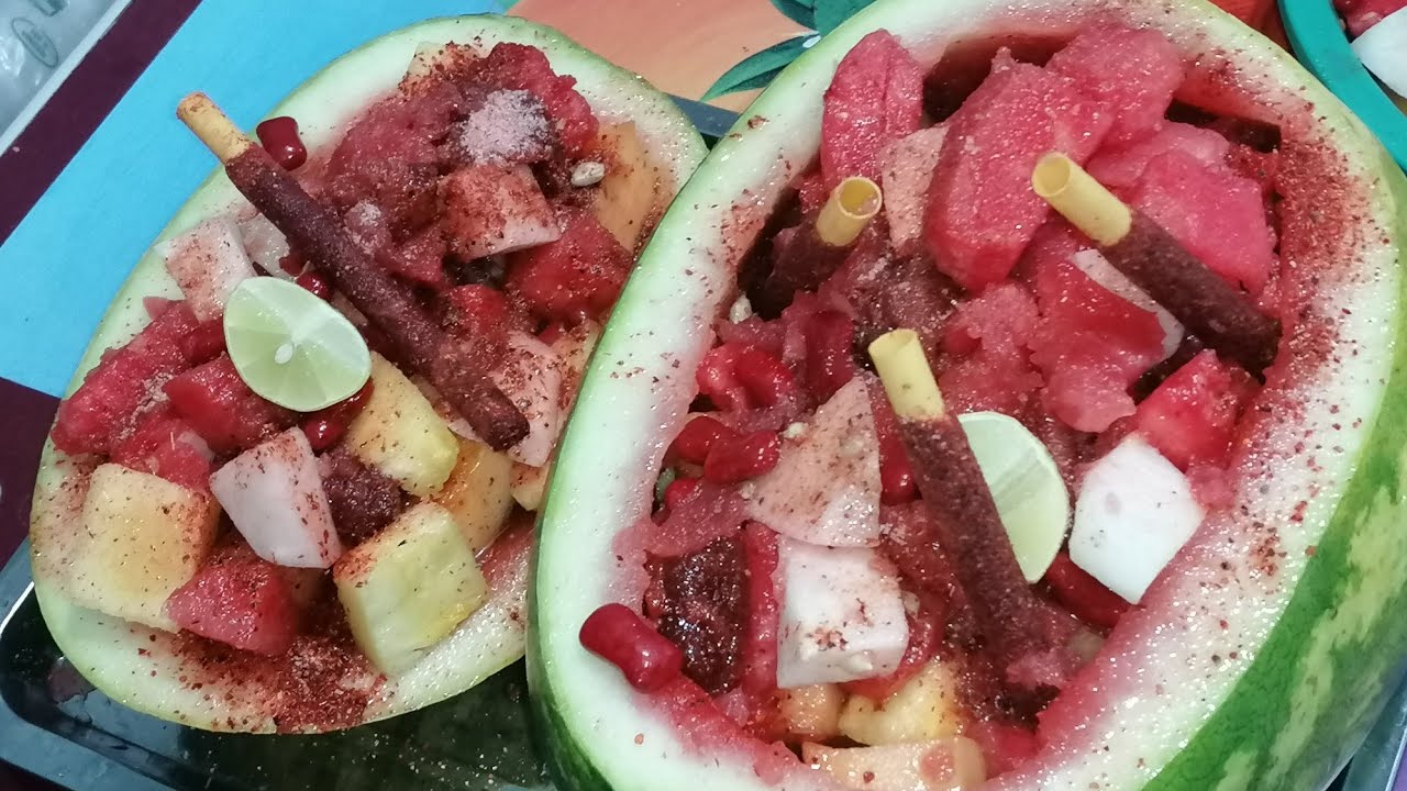 Fruta loca para reunión o eventos centro de mesa sandía loca - YouTube