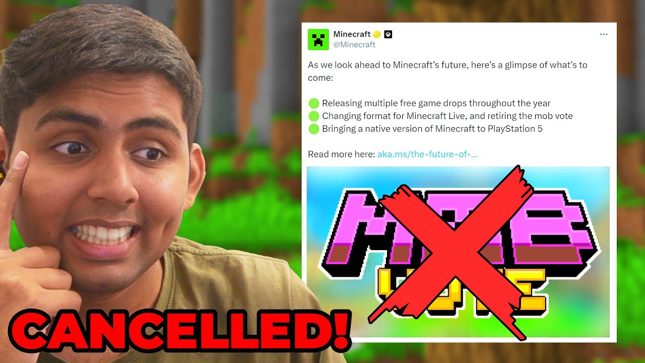 MOB VOTE CANCELLED + MINECRAFT LIVE CHANGES (Minecraft 1.22) - YouTube