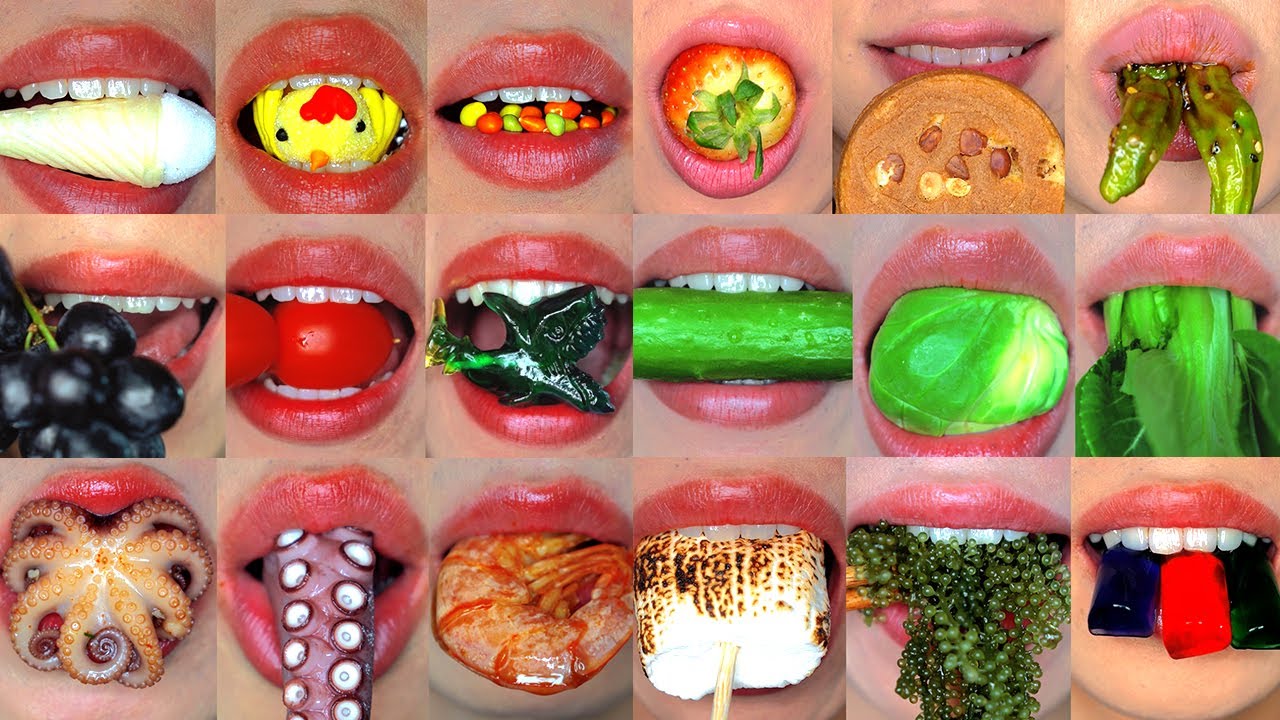 🔊🎙️🤤🍴lips mukbang asmr / 10minutes sounds for relexing sleep - YouTube