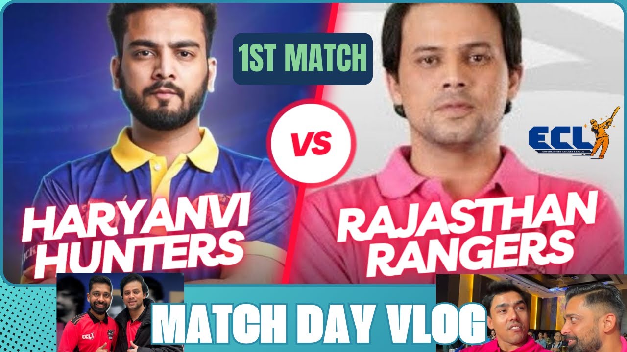 Rajasthan Rangers Vs Haryanvi Hunters | Ecl T10 Season 2 | Match Day ...
