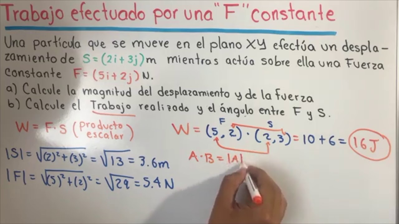 Trabajo por una fuerza constante | Física | Profesor Particular - YouTube