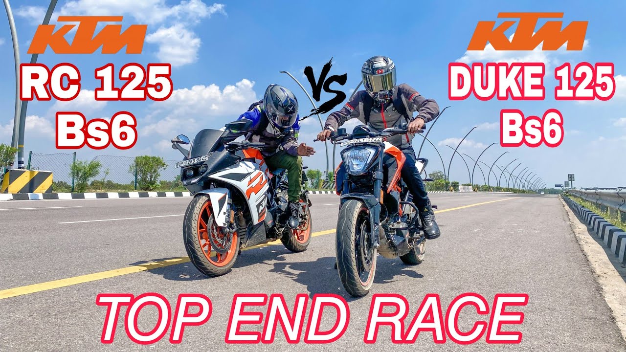 KTM RC 125 Bs6 Vs Duke 125 Bs6 [ Top End Race ] Ashish AKC - YouTube