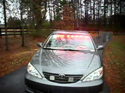 Homemade visor light bar - YouTube