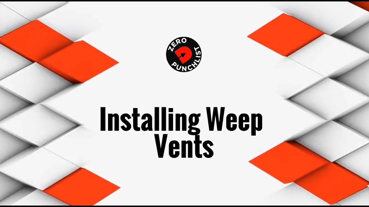 4.24 Installing Cell/Mesh Weep Vents - YouTube