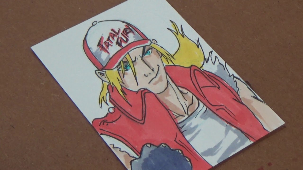 Terry Bogard TIMELAPSE SPEED DRAWING with Commentary - YouTube