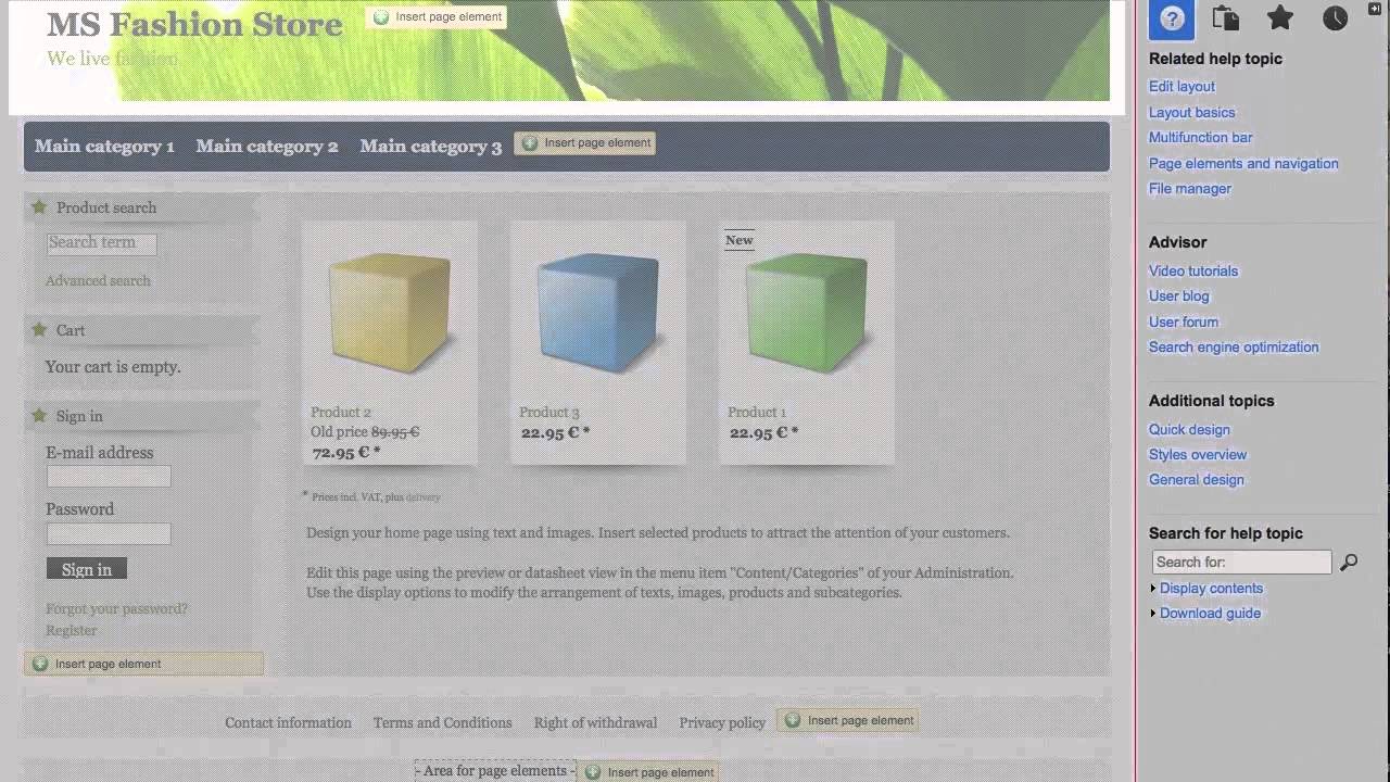 Design your 1&1 eShop - YouTube