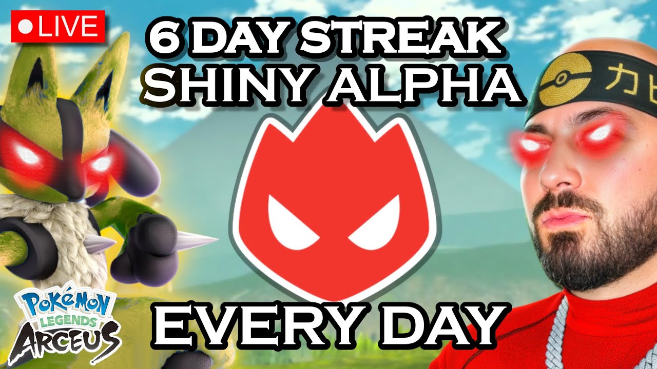 Catching A SHINY ALPHA Pokemon EVERYDAY Streak - YouTube