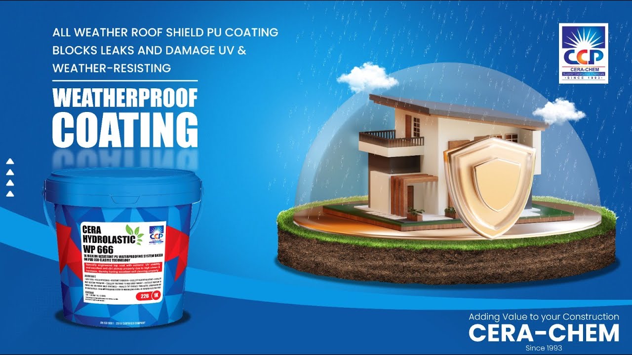 Application of the PU waterproofing coating Cera Hydrolastic WP 666 on ...