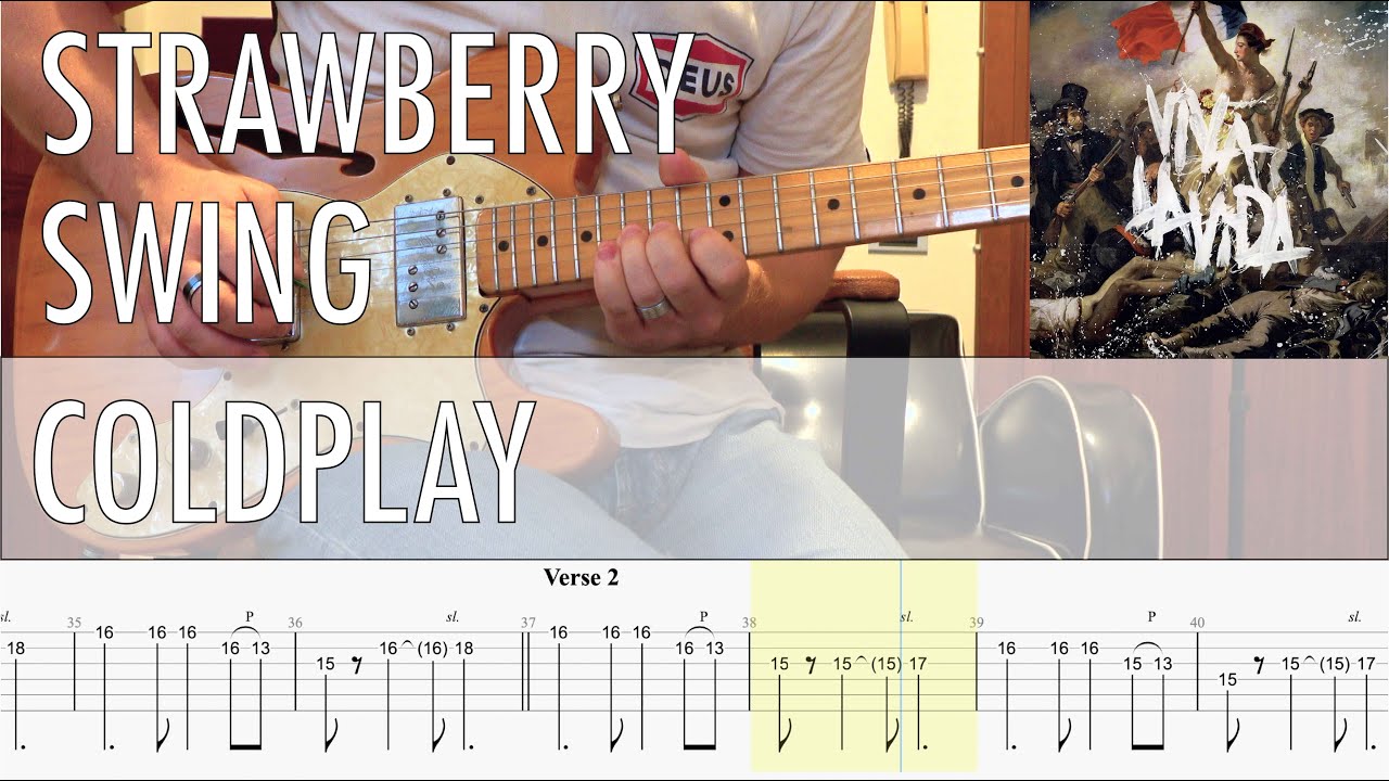 Strawberry Swing Coldplay Cover • Guitar Tab • Tutorial • Lesson - YouTube