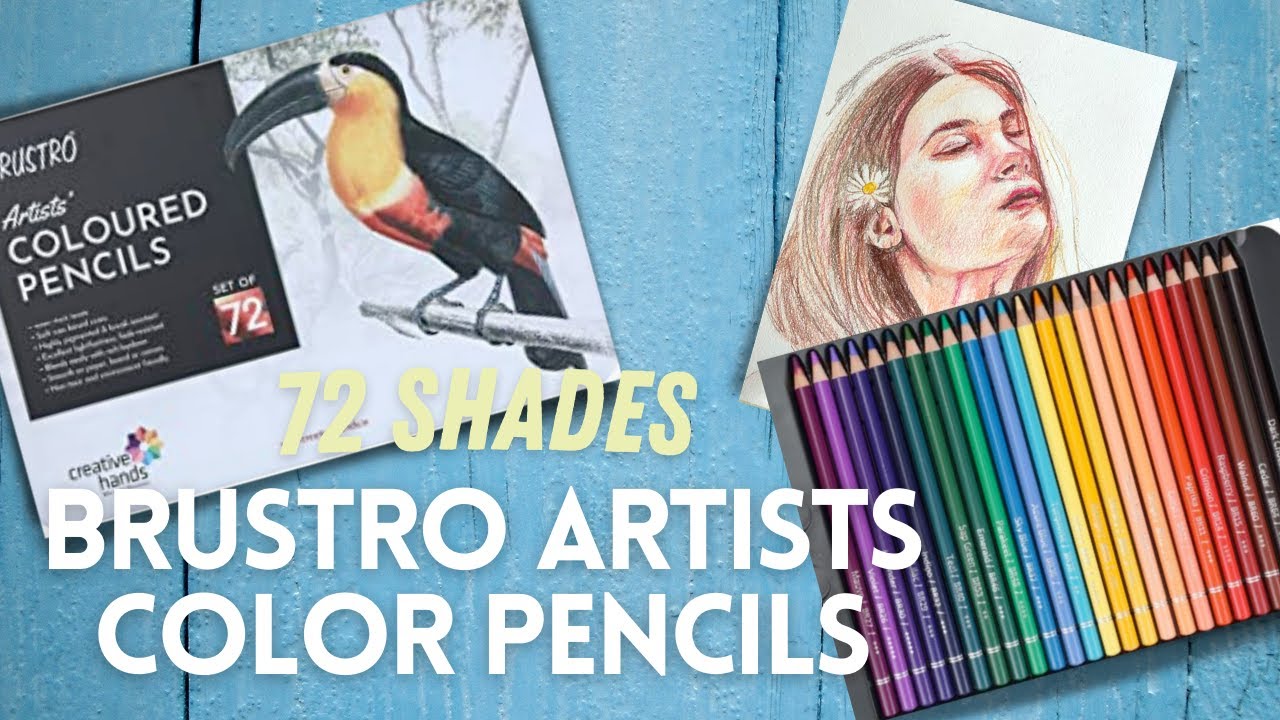 Brustro Coloured Pencils of 72 || Honest Review || Swatch Test and Demo ...