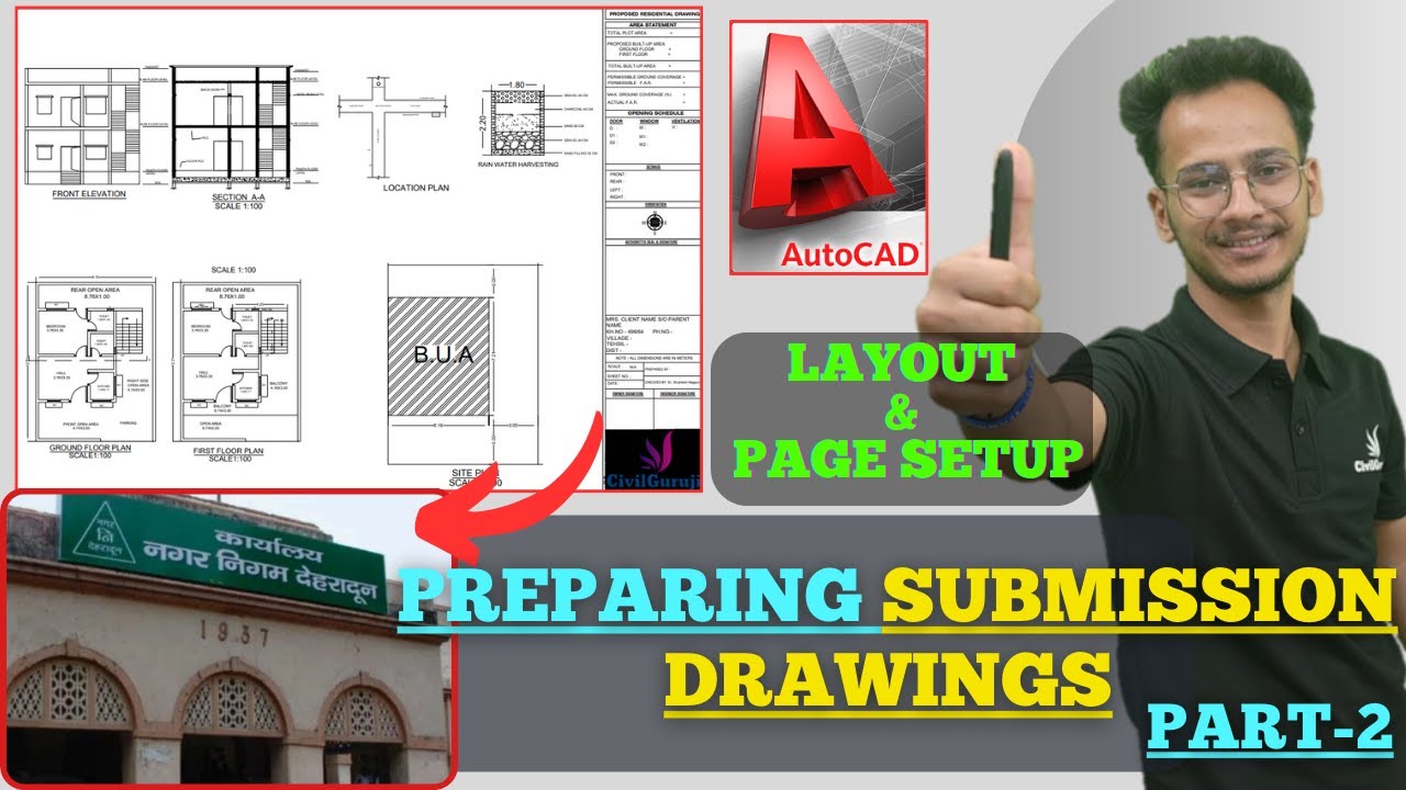 AutoCAD Submission Drawing Tutorial: Different Plans and Views, Page ...