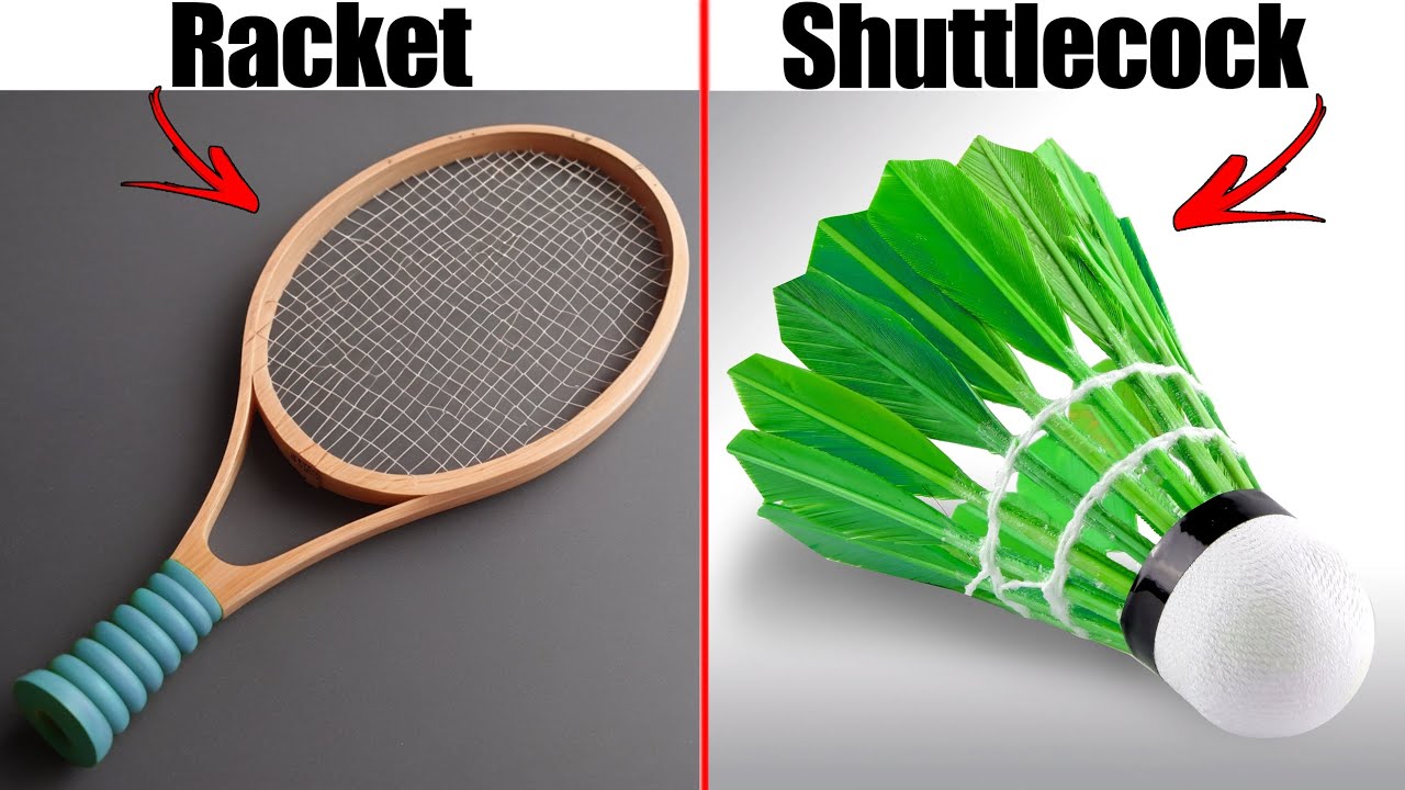 100% Working DIY Badminton Making | how to make badminton at home ...