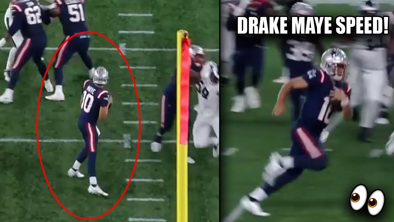 DRAKE MAYE (EVERY RUN & THROW) vs Eagles | SHOWING OFF WHEELS 🔥 | 2024 ...