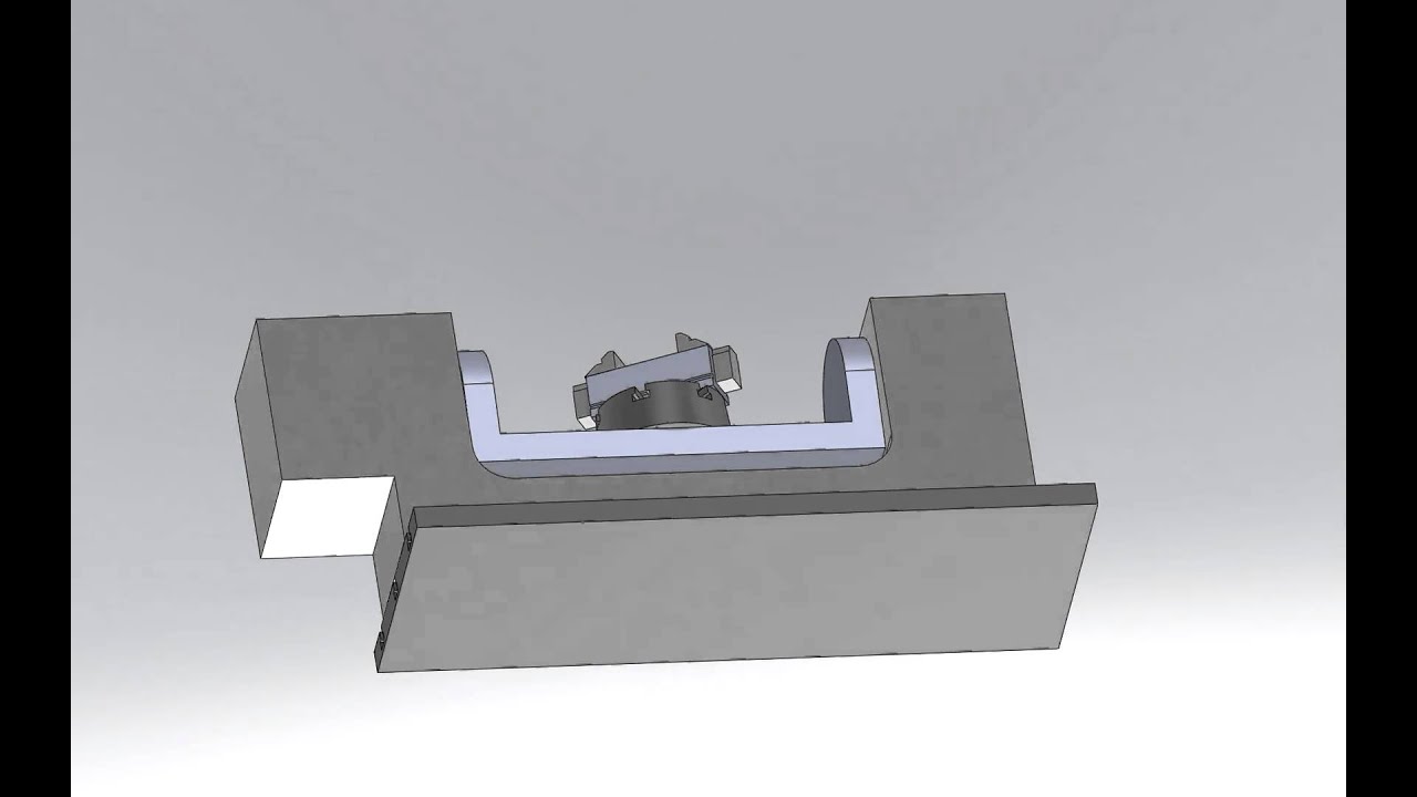 Solidworks animate 5-axis CNC table - YouTube
