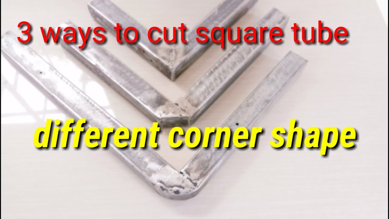 how to cut square tube pipe/techniques of different corner shape/paano ...