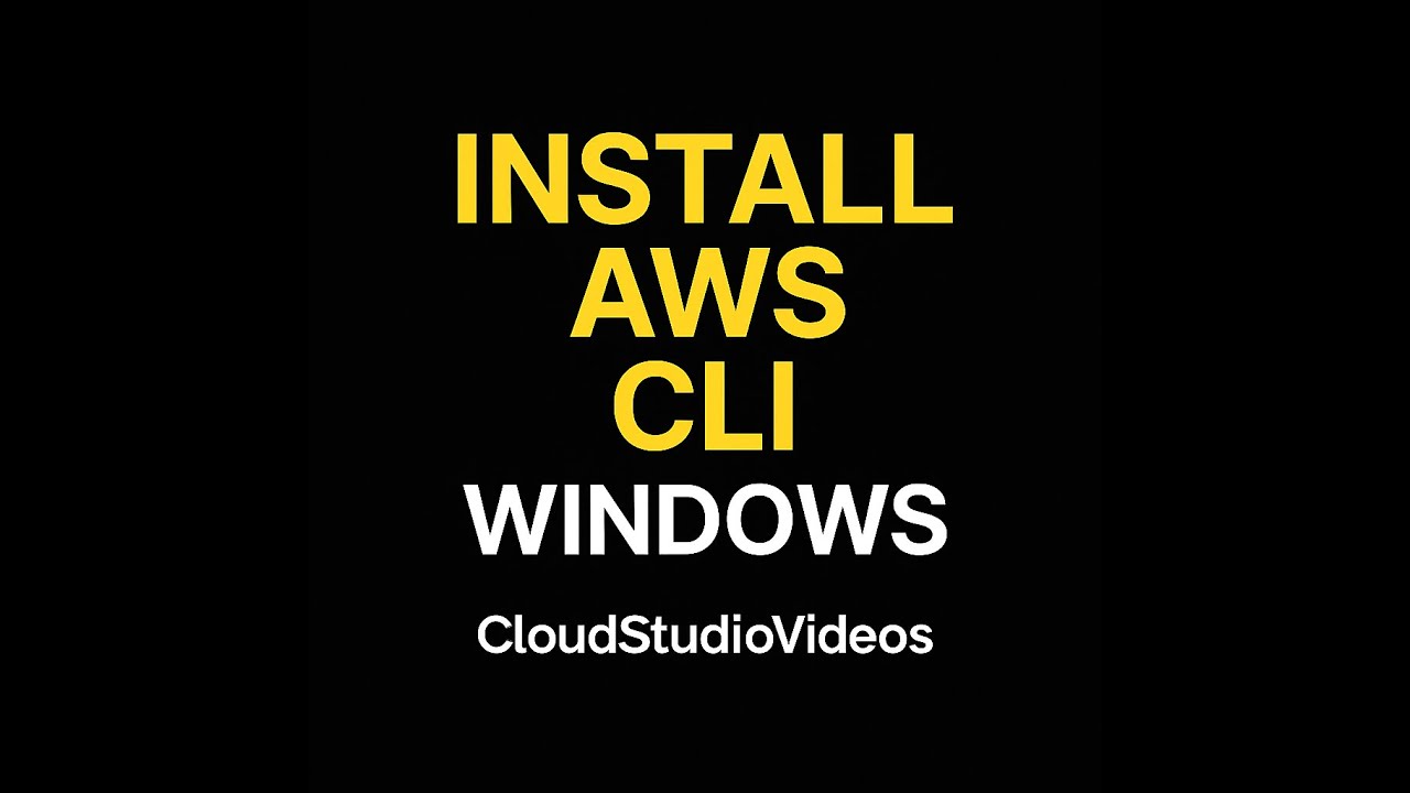 How to install AWS CLI on Windows - YouTube