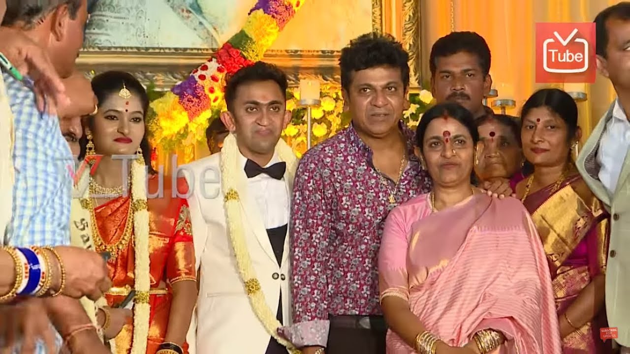 Dr Rajkumar's Grandson Shanmukha & Sindhu | Wedding Reception | 2018 ...