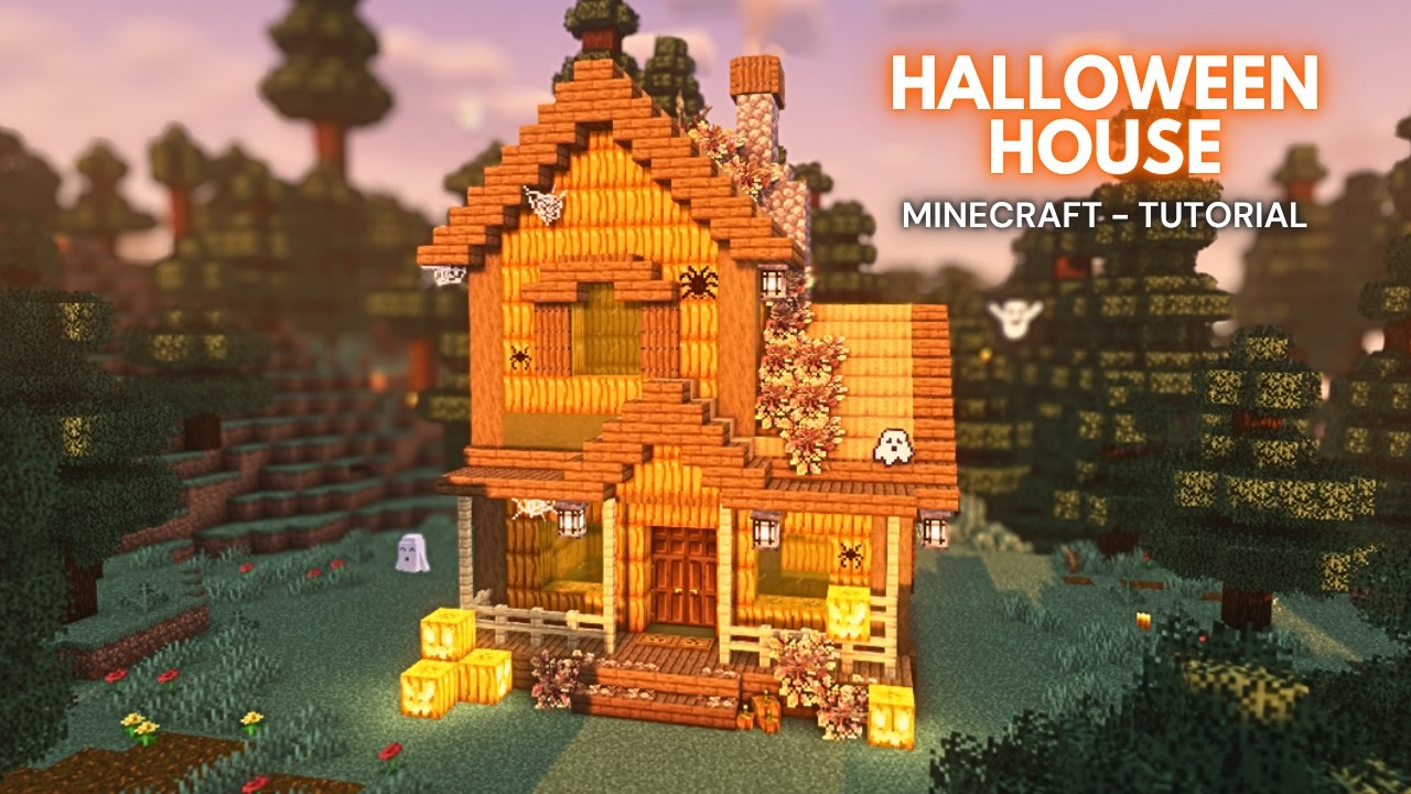 Minecraft Tutorial: How to Build a Simple Halloween House! - YouTube
