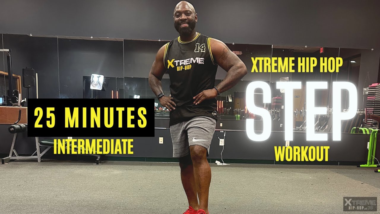 25 Minute Cardio Step Aerobics // INTERMEDIATE Xtreme Hip Hop // Learn ...