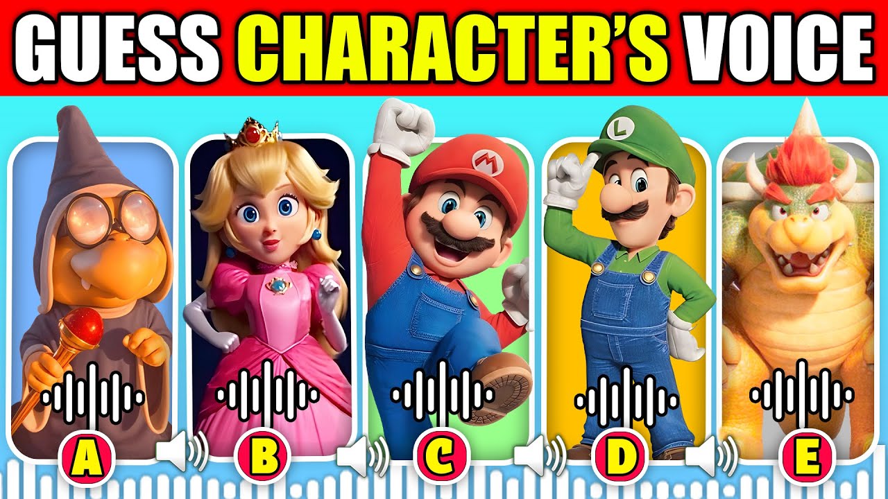 IMPOSSIBLE 🔊 Guess The Super Mario Bros. Movie Characters by their ...