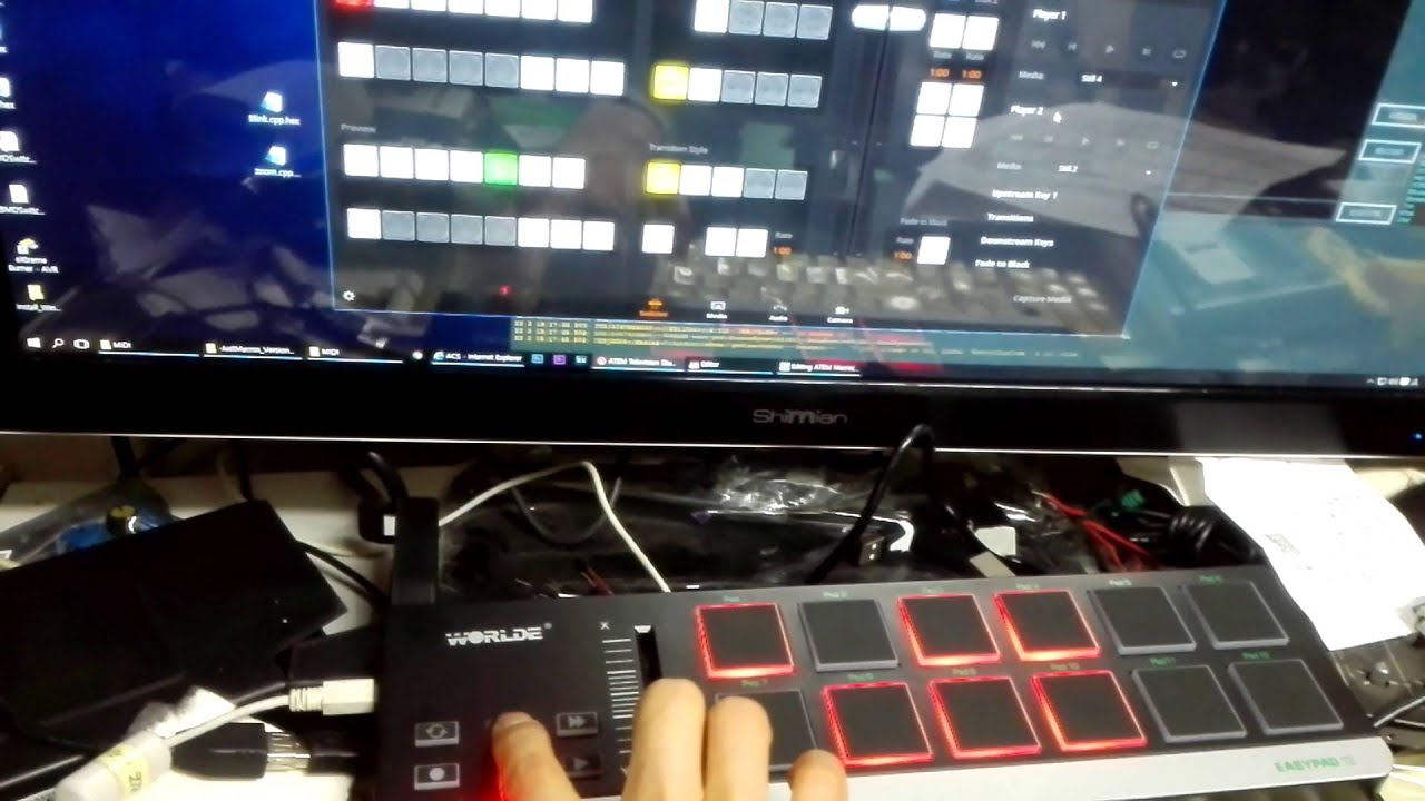 atem justmacros midi control easypad.12 - YouTube