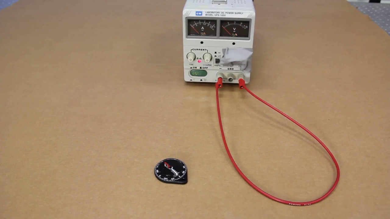 Oersted Experiment: Compass and Wire - YouTube