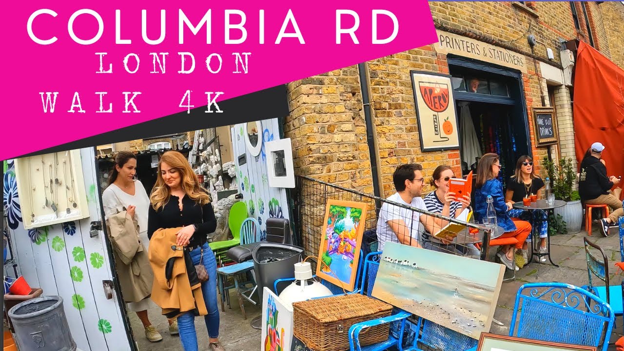 Walk 4k LONDON - Columbia Road Flower Market to Hackney City Farm Yard ...