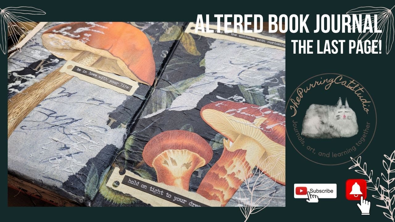 The last page! Altered book journal - YouTube