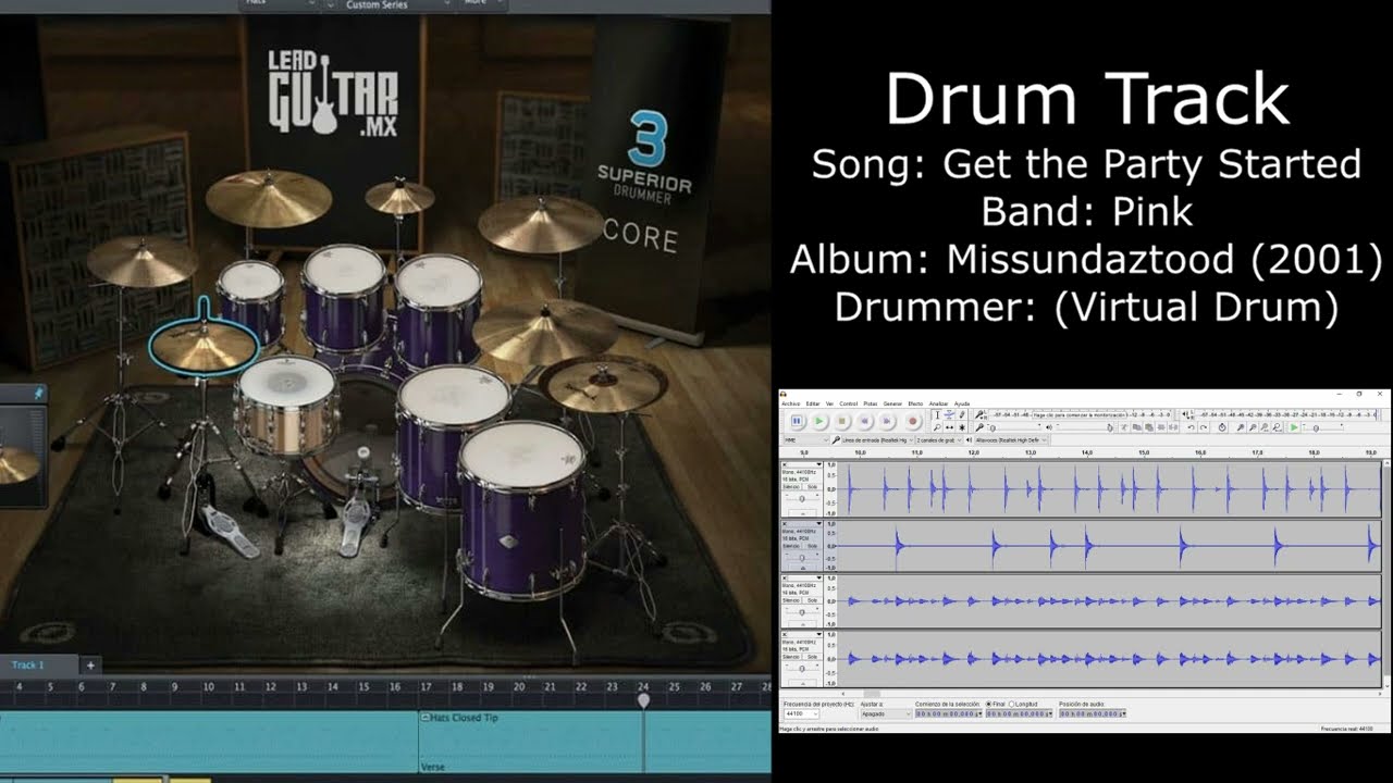 Get the Party Started (Pink) • Drum Track - YouTube