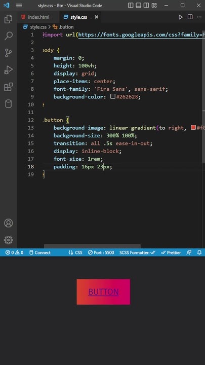 Animated Gradient Button on Hover Using HTML & CSS - YouTube