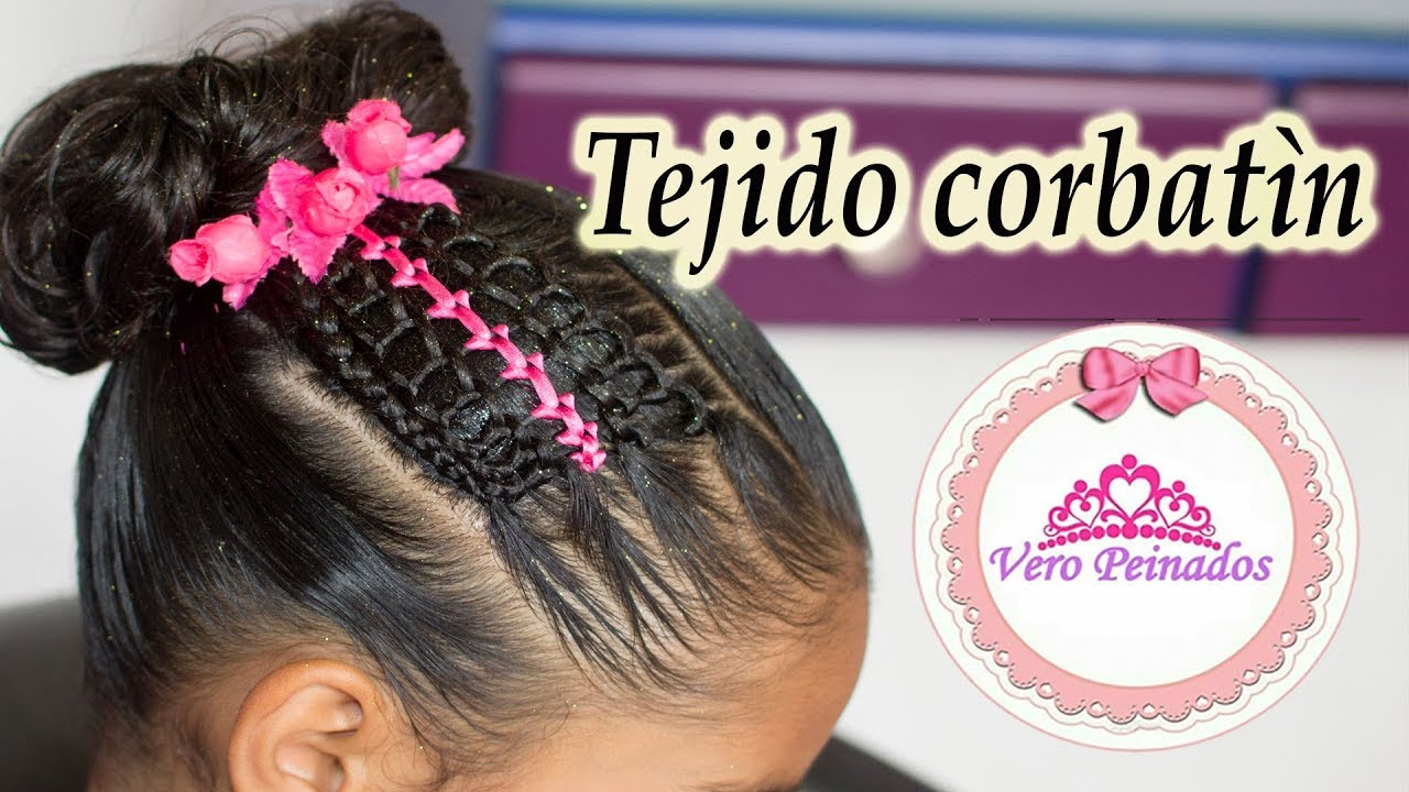 PEINADO PARA NIÑA CON TEJIDO CORBATIN/ PEINADO PARA OCACIONES ...