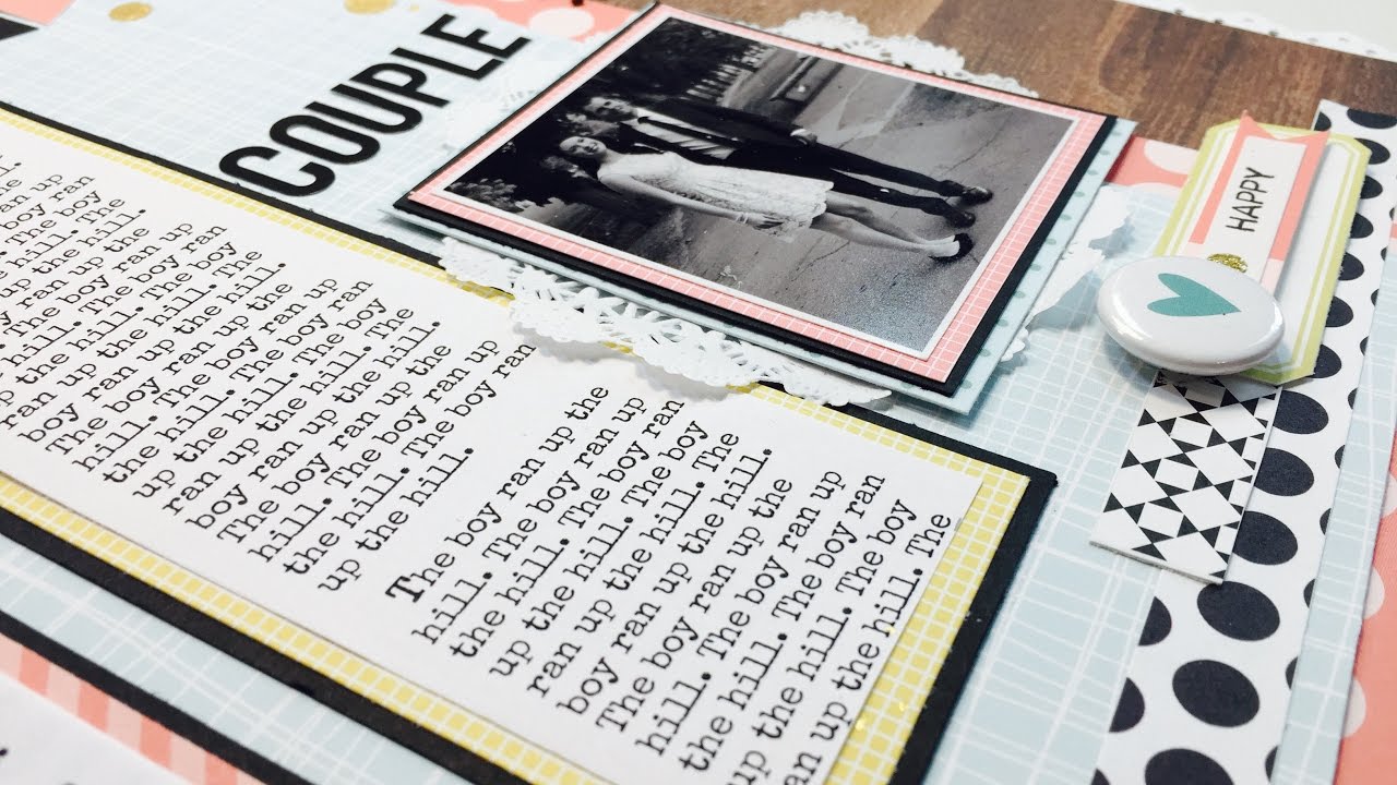 Scrapbook Layout and Chat: "Cute Couple" - YouTube