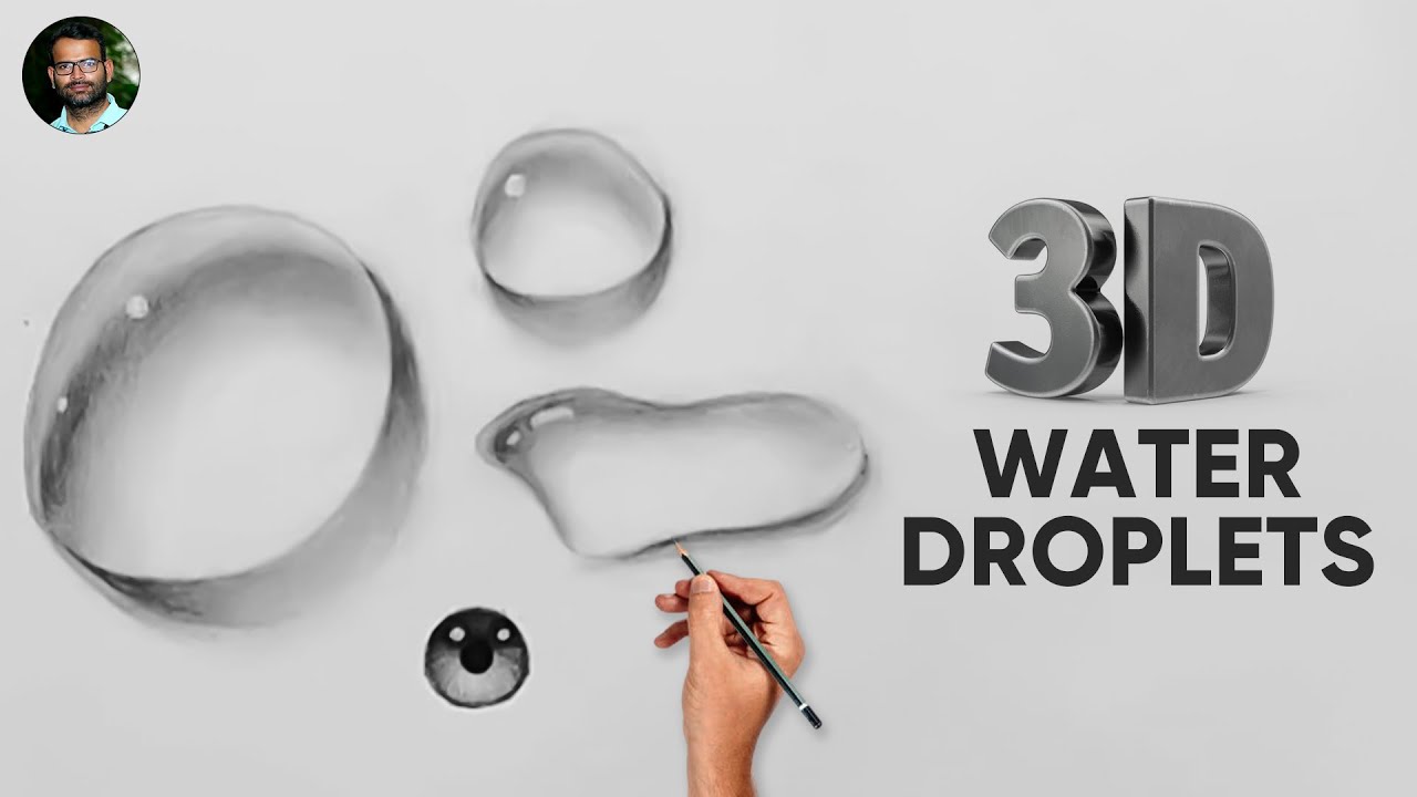 How To Draw Water Droplets | Easy Drawing for Beginners | Live Art ...
