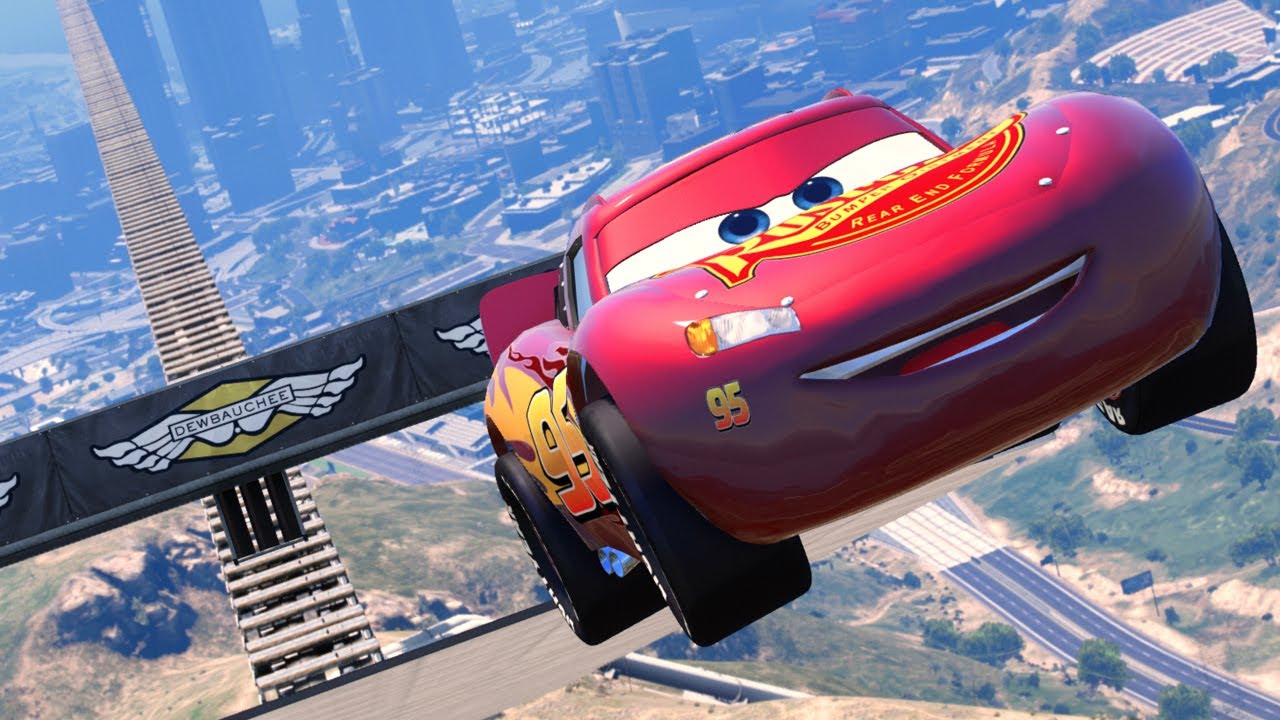 CARS 3 WRECK BUS PARKOUR JUMP CARS 3 CHALLENGE - YouTube