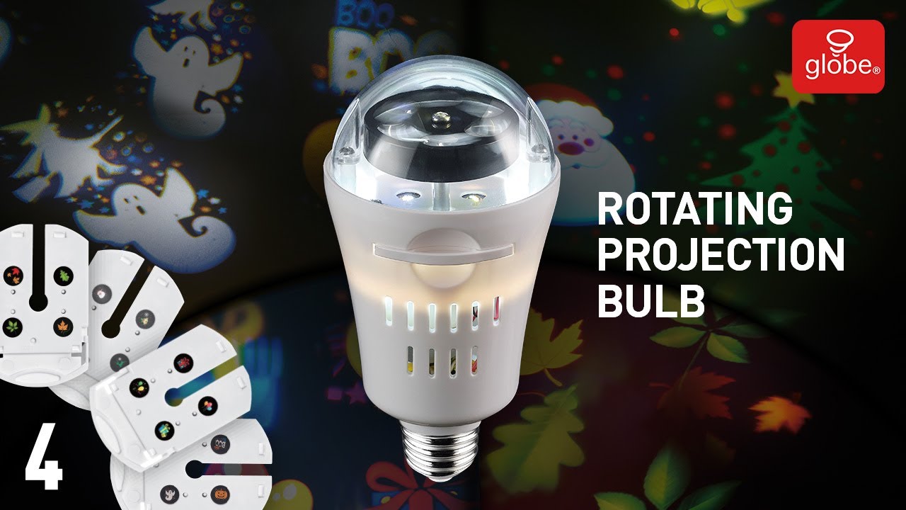 Rotating Projection Bulb - 4 Patterns (LED) | Globe Electric - YouTube