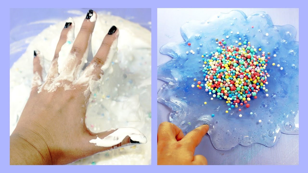 *Fluffy Sun Slime with Unolite & Shaving Foam | Satisfying ASMR Texture ...