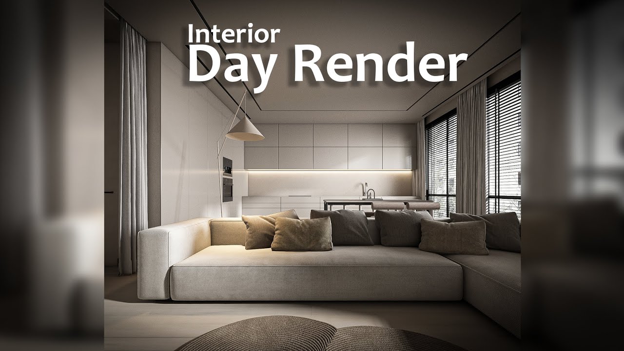 Interior Day render with 3dmax and vray - YouTube