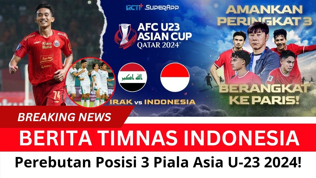 🔴Jadwal Siaran Langsung Timnas Indonesia U-23 vs Timnas Irak U-23,Piala ...