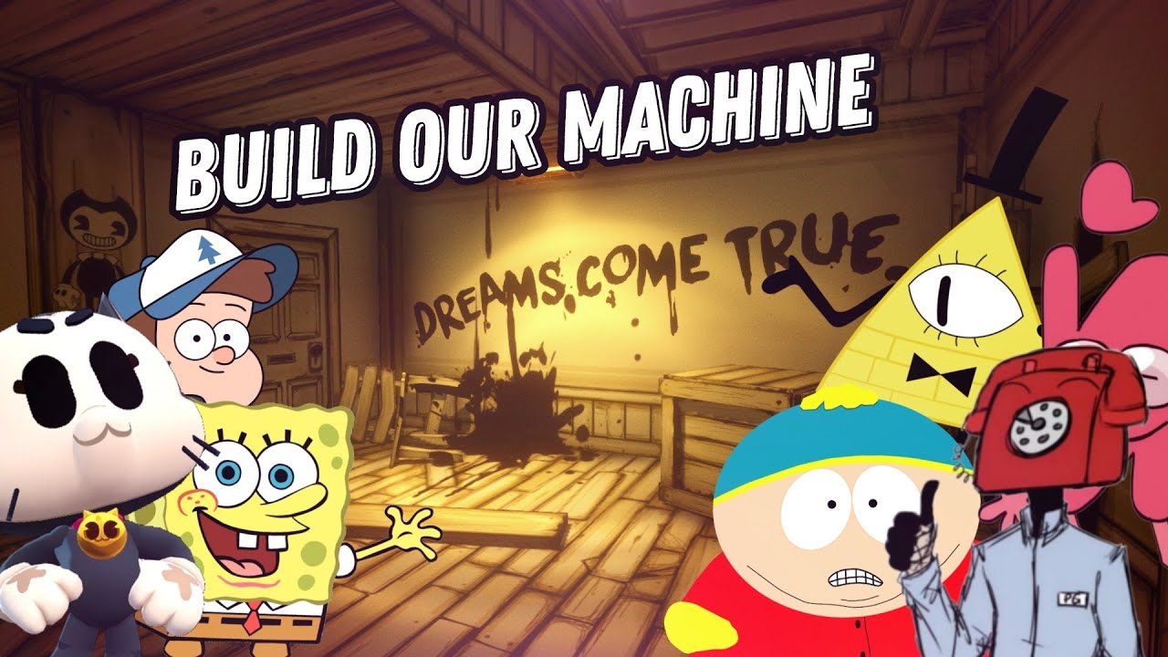 Build our machine ( RU ), но исполняют разные персонажи, ИИ кавер ...