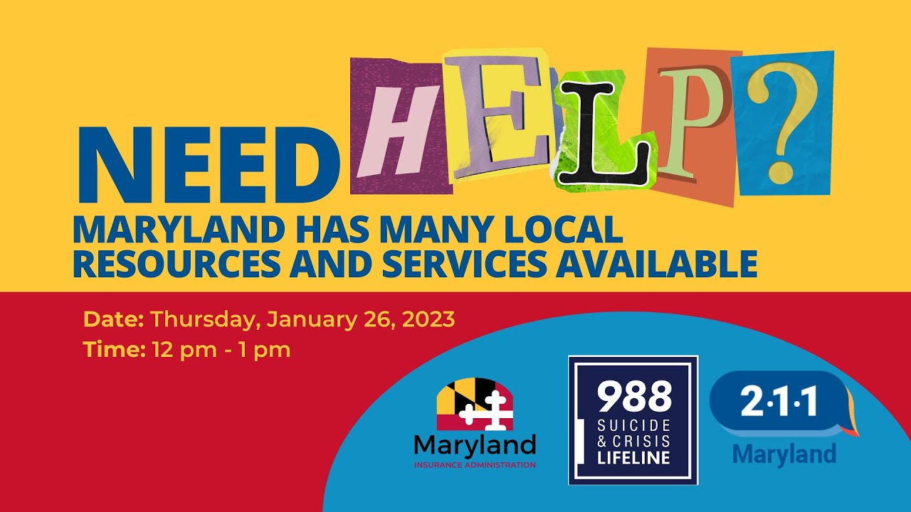 Need Help? Find out more about 211 MD and 988 Services - YouTube