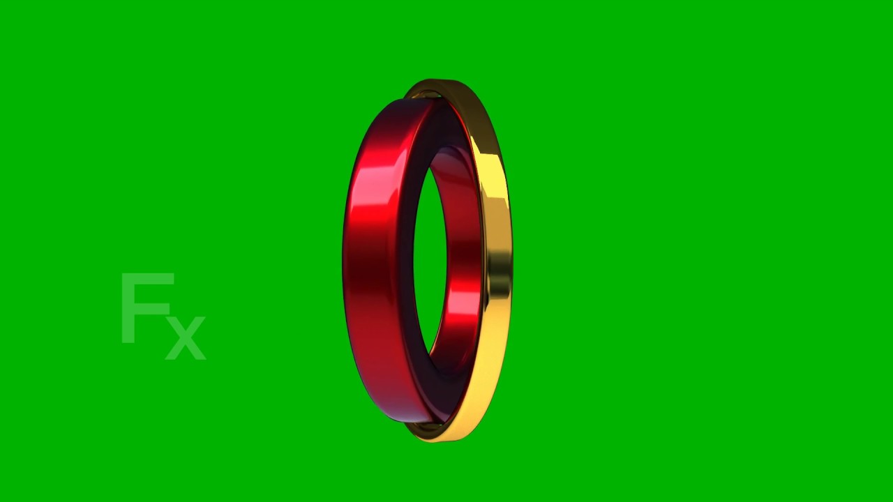 golden red circles rotation green screen - YouTube