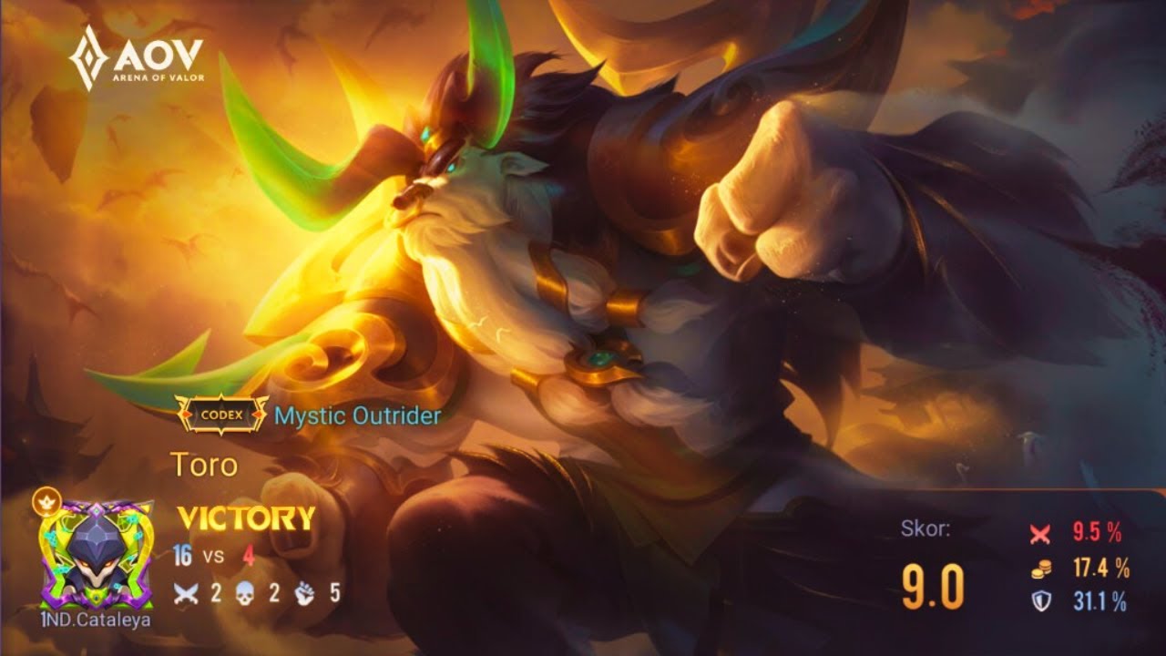Toro Mystic Outrider Gameplay - Arena of Valor - YouTube