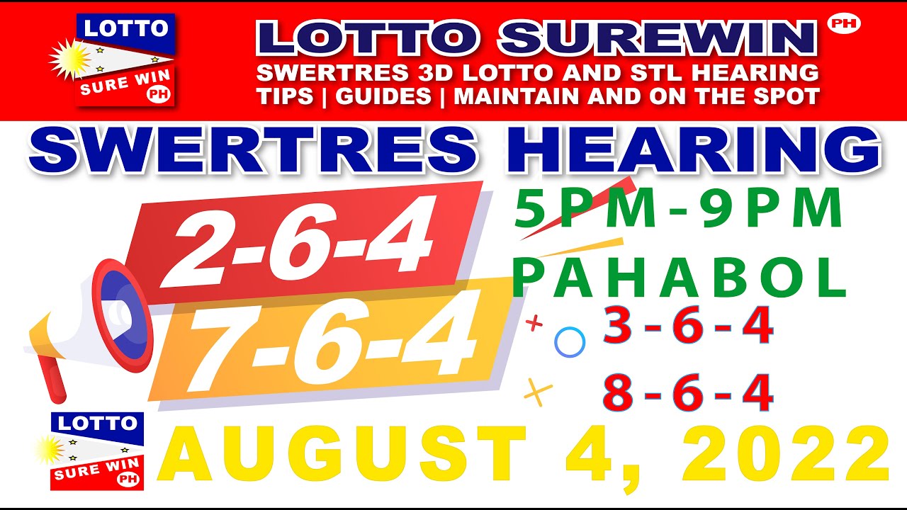 SWERTRES HEARING TODAY | SWERTRES SUREWIN - 5PM - 9PM AUGUST 4, 2022 ...