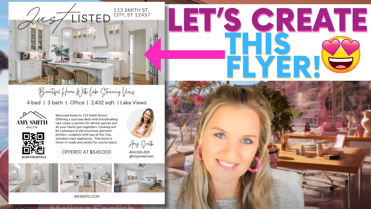 How To Design a New Listing Flyer And QR Code In Canva Fast & For FREE ...