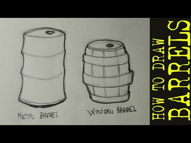 Wooden Barrel Drawing