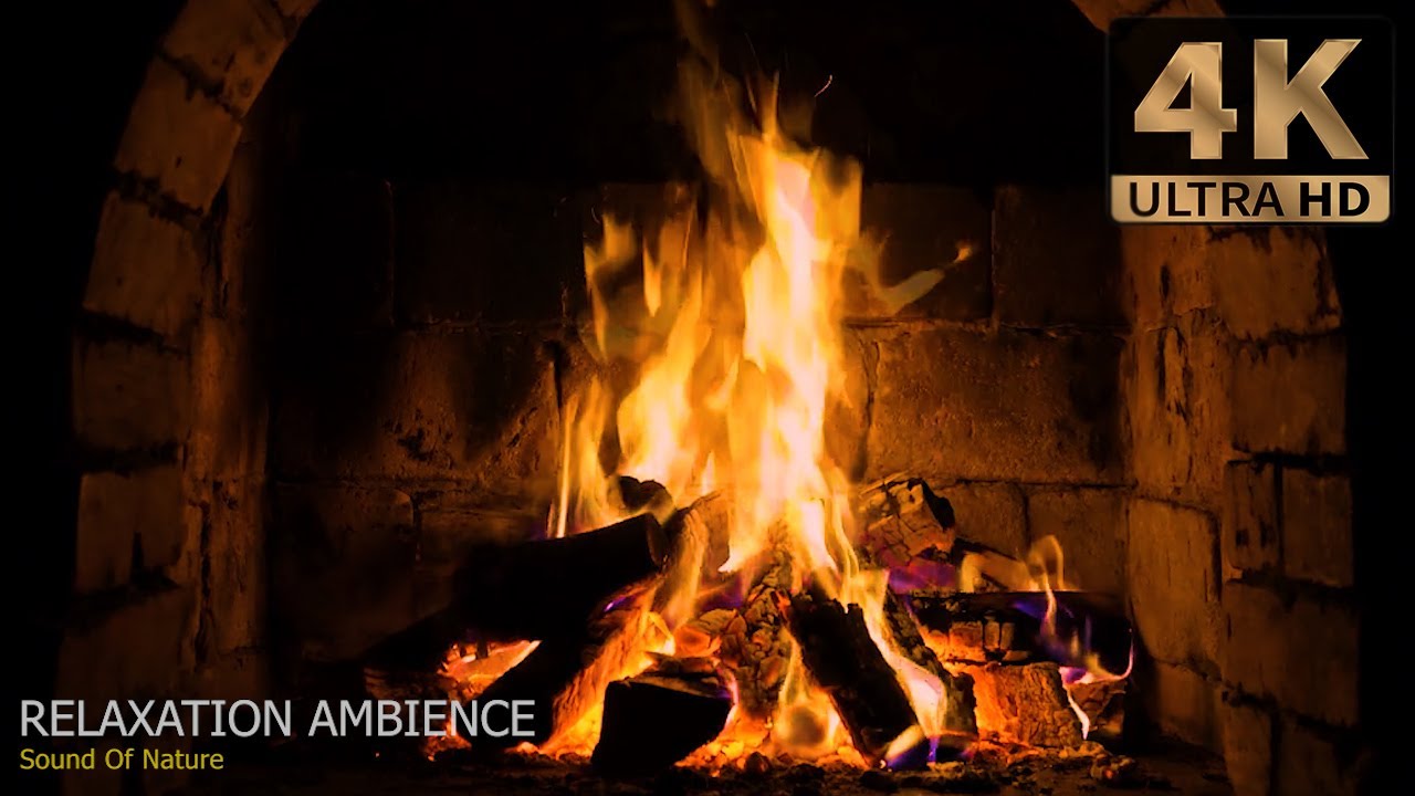 🔥 Cozy Fireplace 4K Fireplace Ambience with Crackling Fire Sounds ...