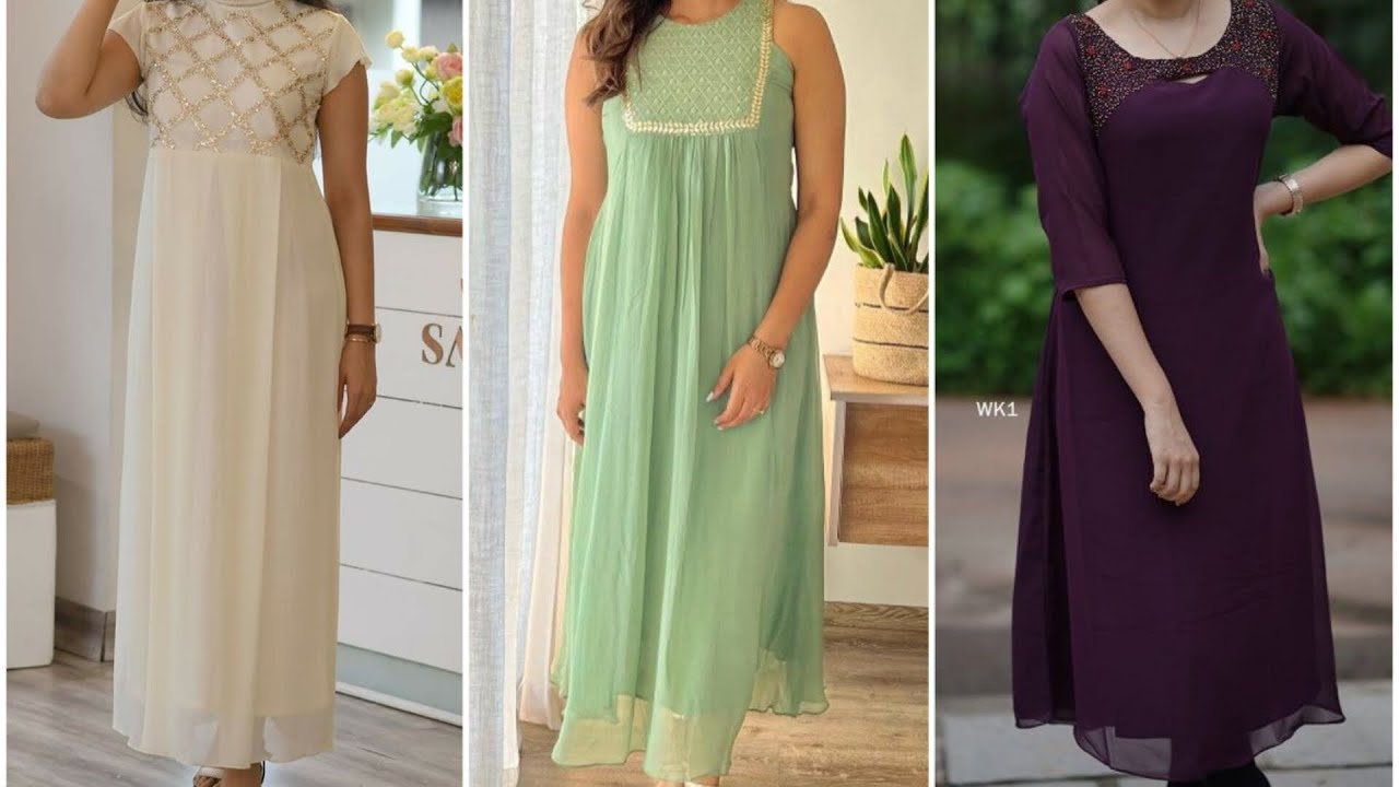 Latest stylish georgette kurti designs || #kurtidesigns # ...