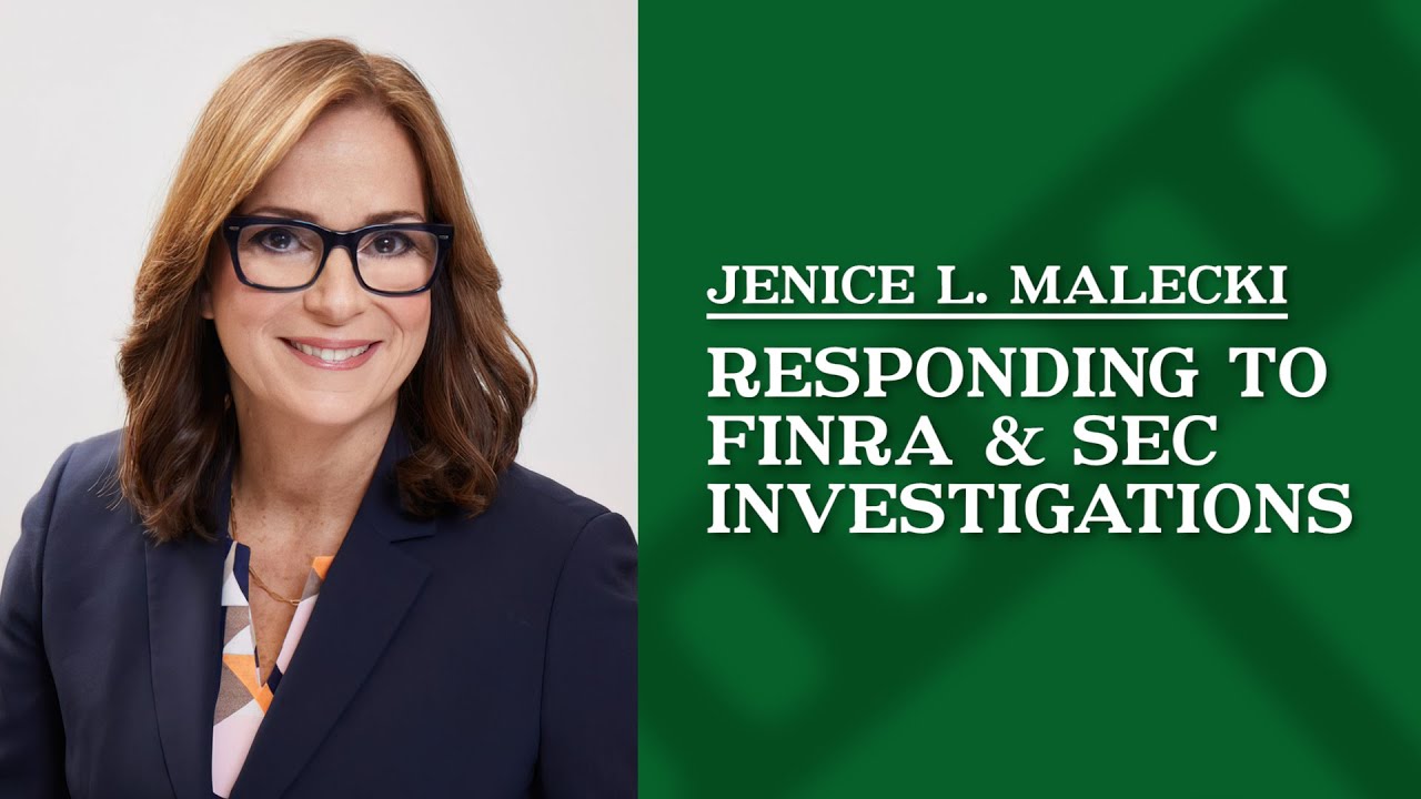 What is the process for responding to a FINRA or SEC investigation ...