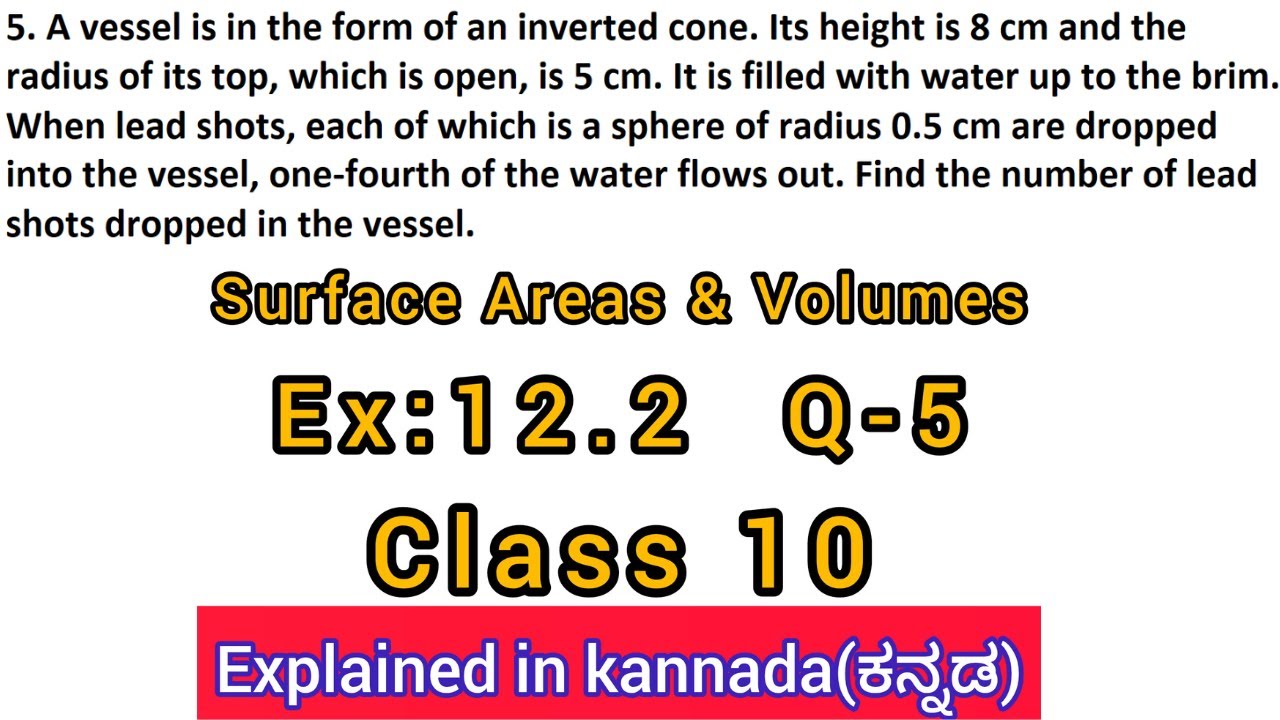 a vessel is in the form of an inverted cone its height is 8 cm and the ...